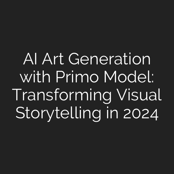 AI Art Generation with Primo Model: Transforming Visual Storytelling in ...