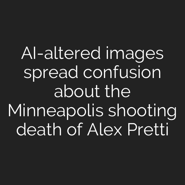 AI-altered images spread confusion about the Minneapolis shooting death ...